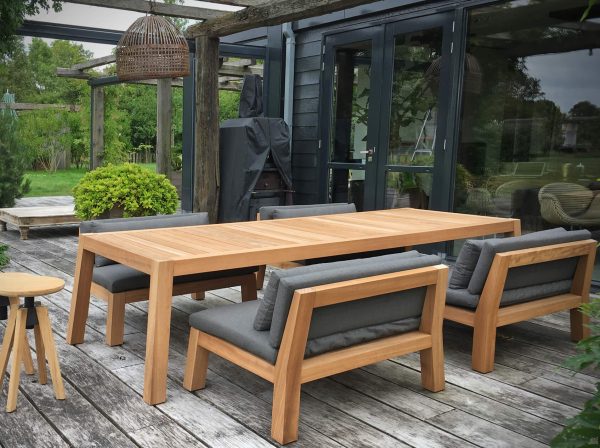 Charlotte Countryside Outdoor Low Dining Table Set | Aqmateak.com ...