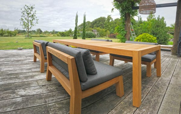 Charlotte Countryside Outdoor Low Dining Table Set | Aqmateak.com ...